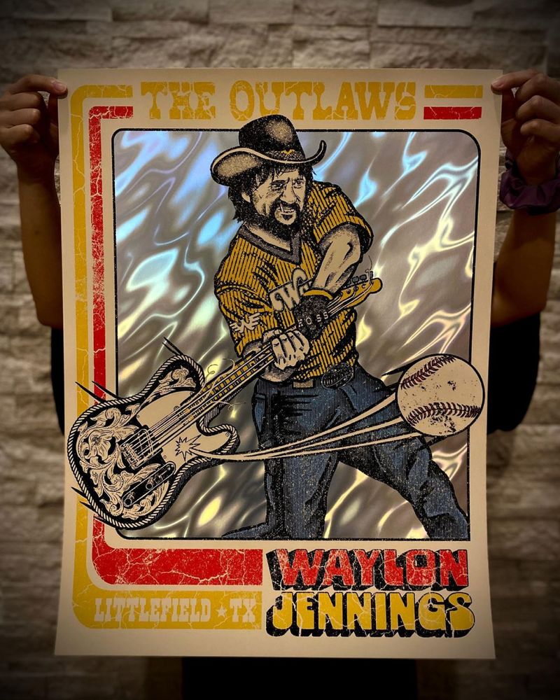 Waylon Jennings X SoundWaves Creative | Waylon Baseball Card ...